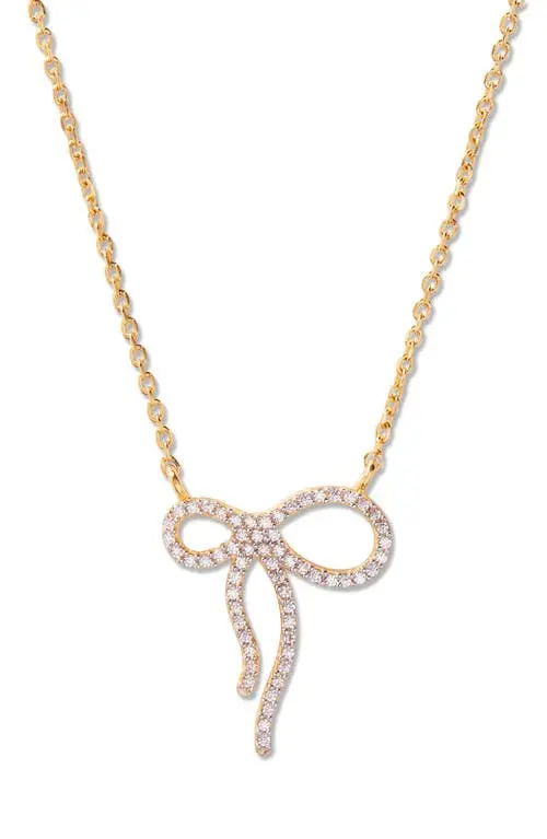 BROOK & YORK Adeline Bow Necklace - Gold