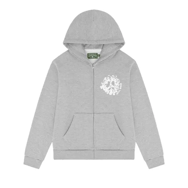 DENIM TEARS University Zip Hoodie - Grey