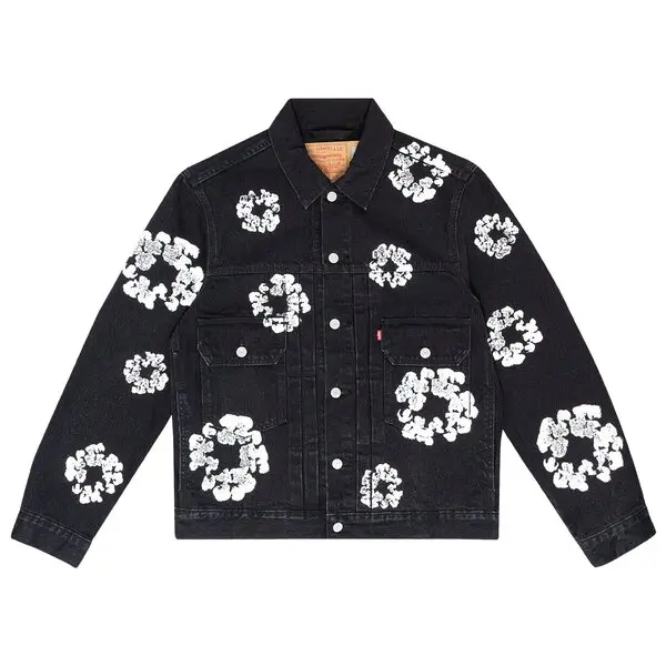 DENIM TEARS Type Ii All Over Wreath Jacket - Black