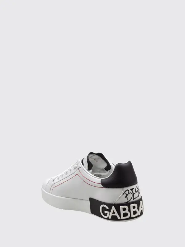Dolce & Gabbana Embellished Crown Sneakers - White