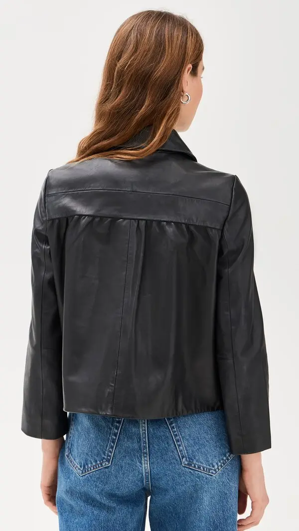 Ba&sh Mylos Leather Jacket - Noir