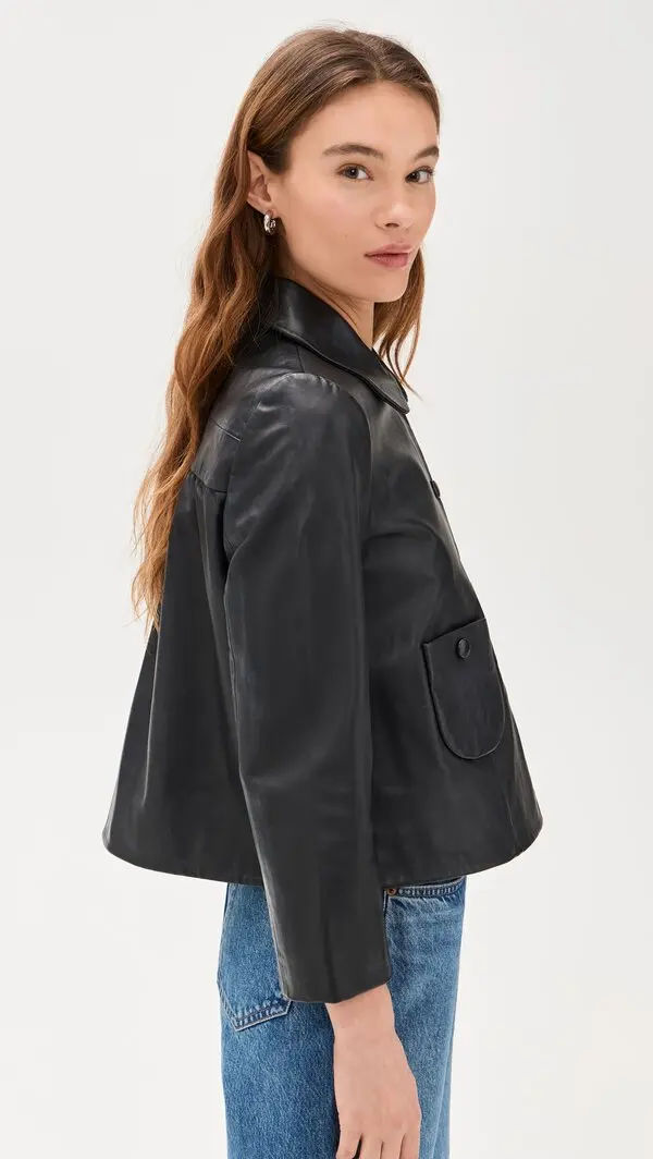 Ba&sh Mylos Leather Jacket - Noir
