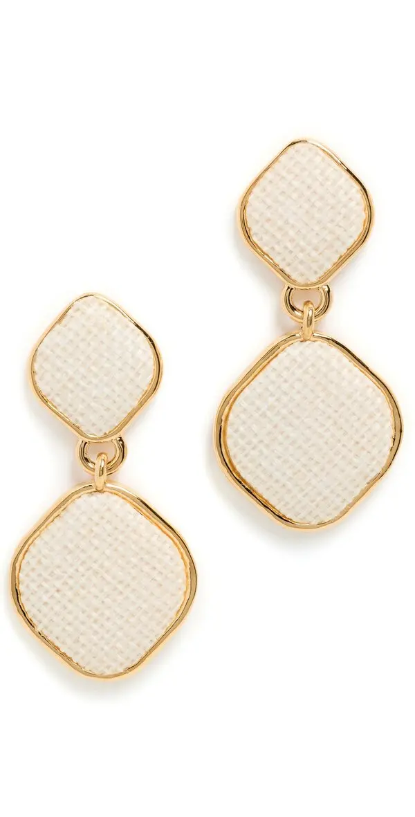 HEAVEN MAYHEM Alma Dangle Earrings - Gold/cream