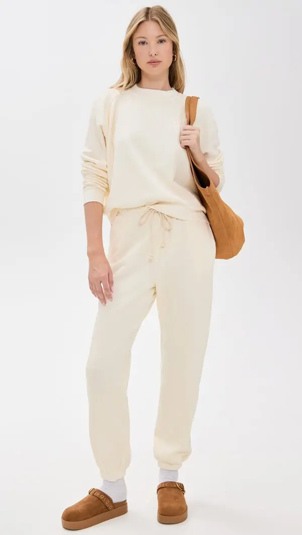 Donni. Eco Terry Sweatpants - Creme