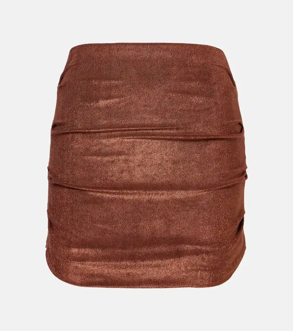 Jade Swim Thea Ruched Mini Skirt - Brown