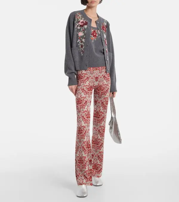 Rabanne Paisley Straight Pants