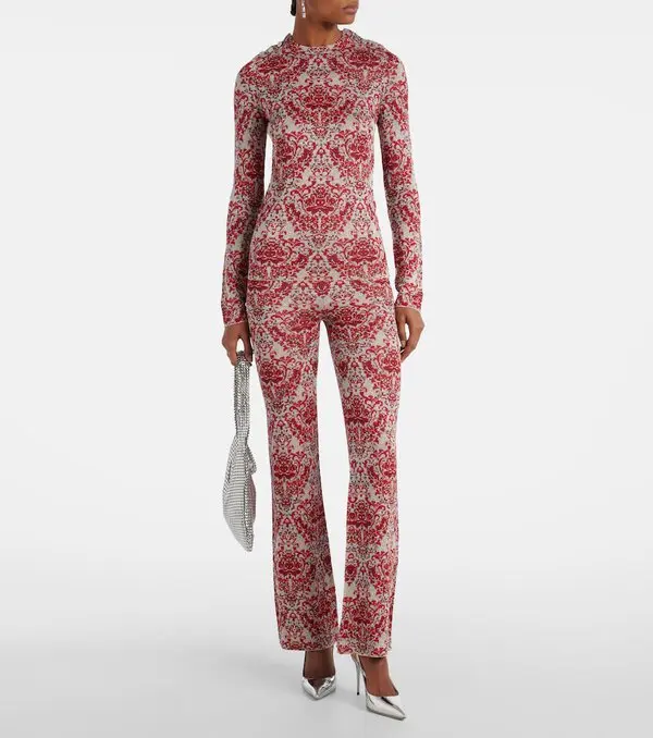 Rabanne Paisley Straight Pants