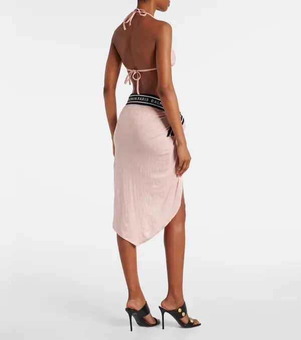 Balmain Knitted Cotton-blend Beach Cover-up