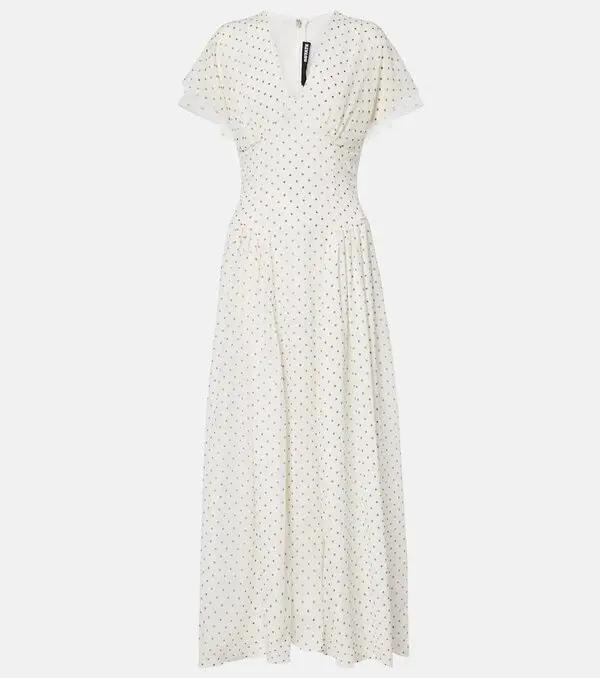 ROTATE BY BIRGER CHRISTENSEN Polka-dot Midi Dress
