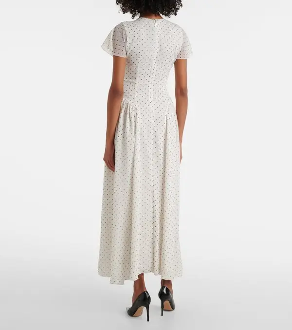 ROTATE BY BIRGER CHRISTENSEN Polka-dot Midi Dress