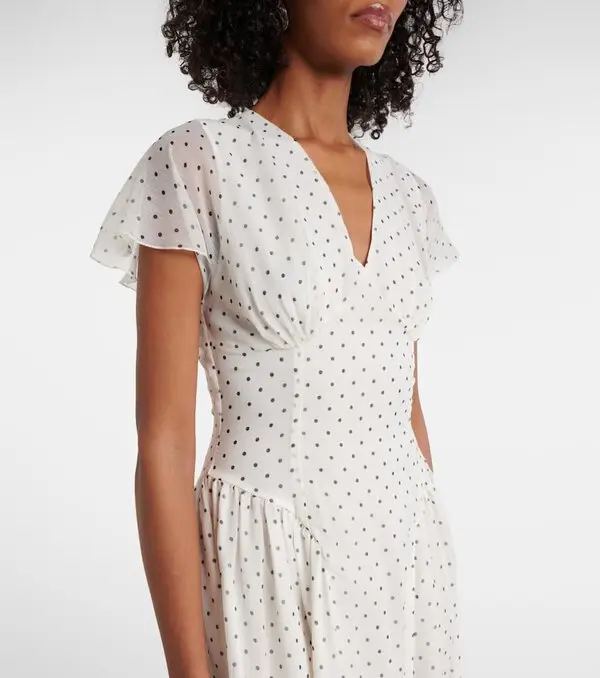 ROTATE BY BIRGER CHRISTENSEN Polka-dot Midi Dress