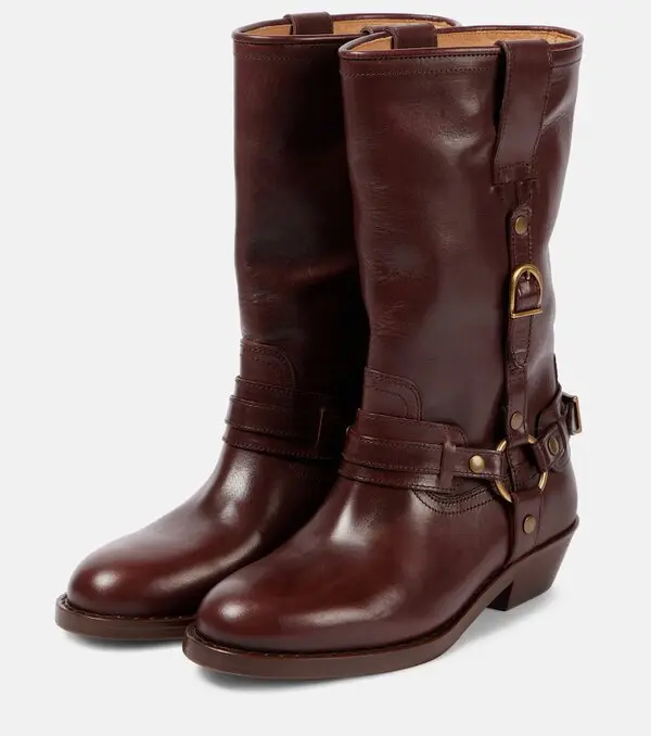 Isabel Marant Étoile Heiko Leather Ankle Boots - Brown