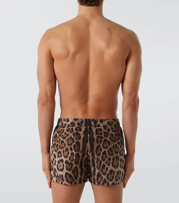 Dolce & Gabbana Leopard-print Swim Trunks