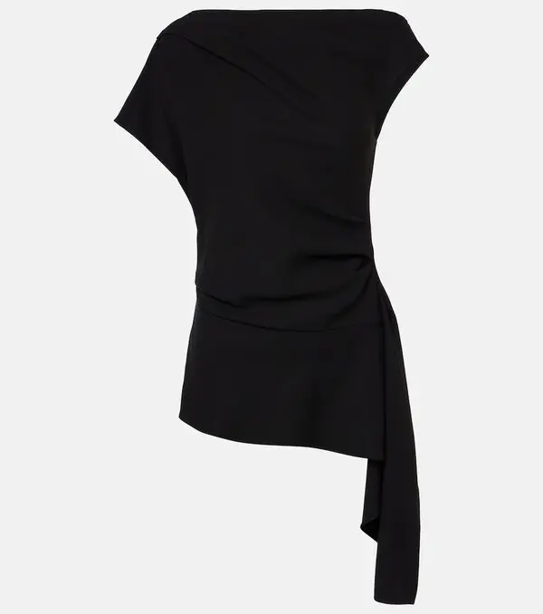 Simkhai Saskia Draped Off-shoulder Top - Black