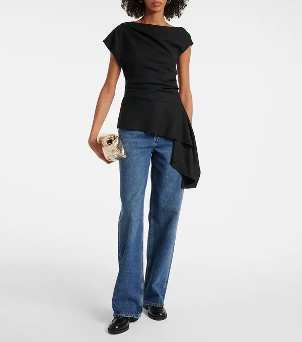 Simkhai Saskia Draped Off-shoulder Top