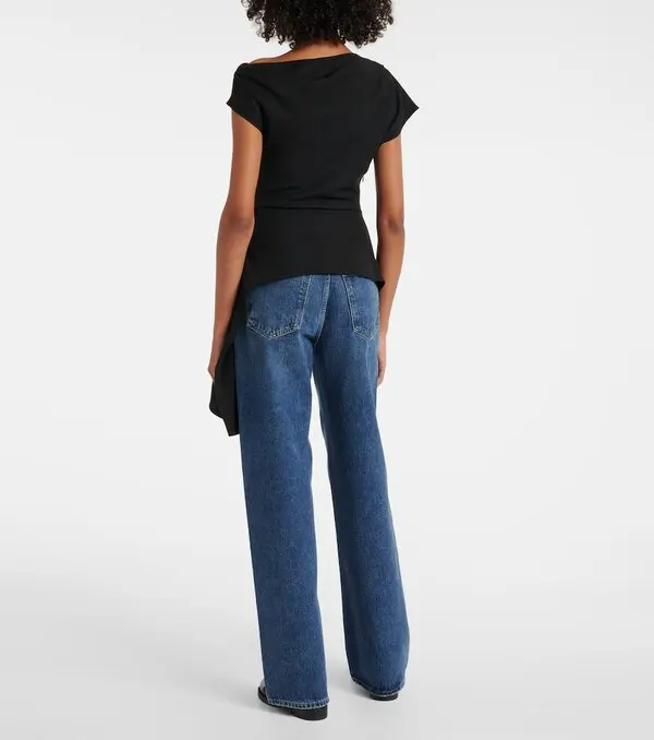 Simkhai Saskia Draped Off-shoulder Top