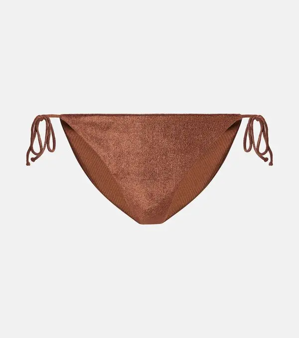 Jade Swim Ties Bikini Bottom - Brown