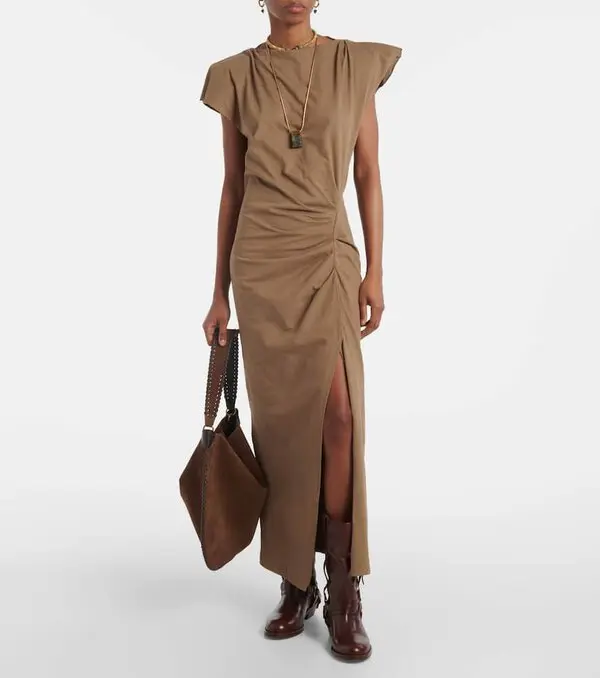 Isabel Marant Étoile Nadela Gathered Maxi Dress - Green