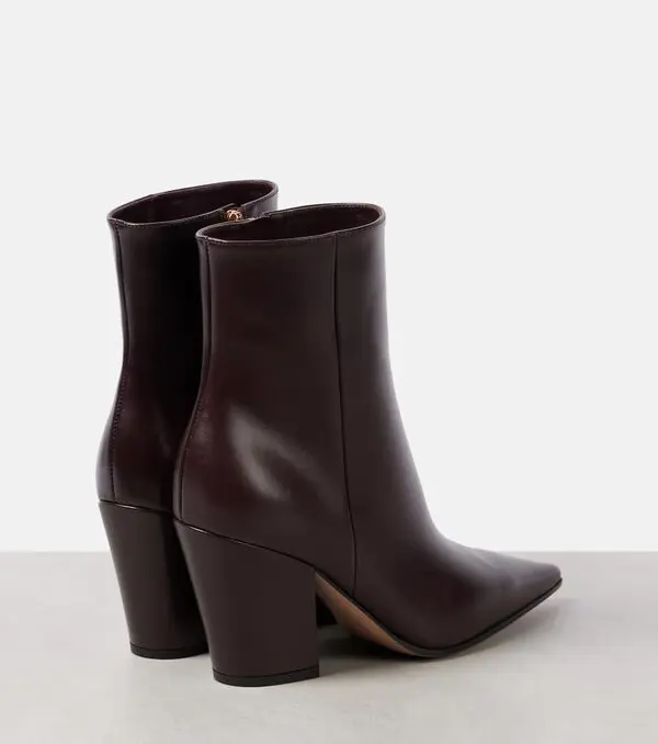GIANVITO ROSSI Keinna Leather Ankle Boots