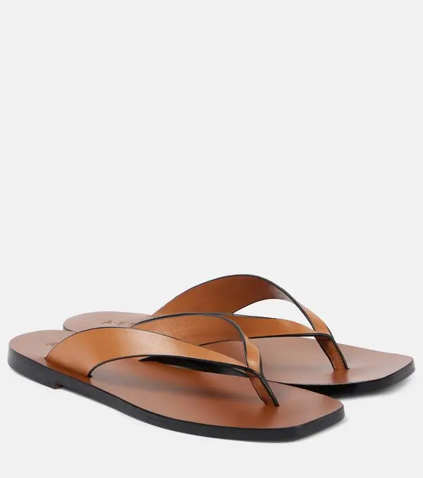 A.emery Kinto Leather Sandals - Brown