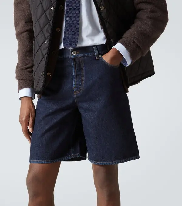 Burberry Mid-rise Denim Shorts