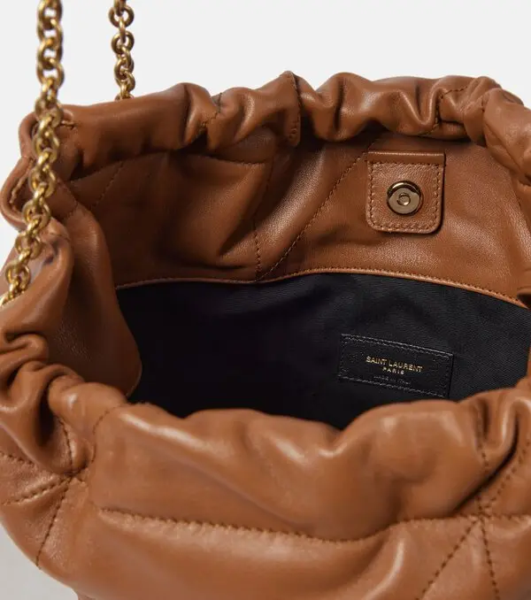 Saint Laurent Jamie Pouchon Leather Shoulder Bag - Brown