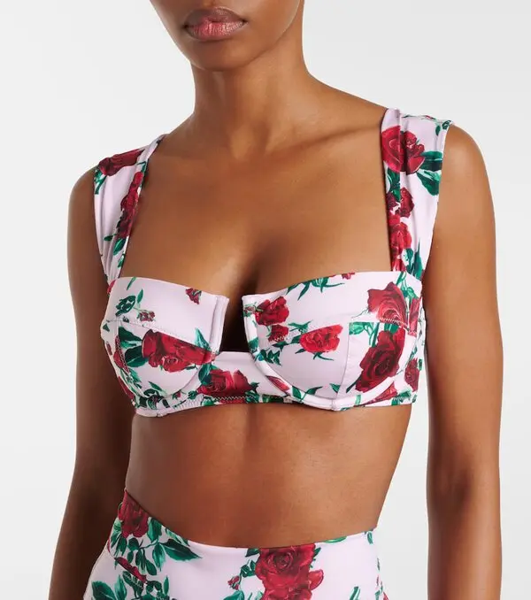 ALEXANDRA MIRO Donna Floral Bikini Top