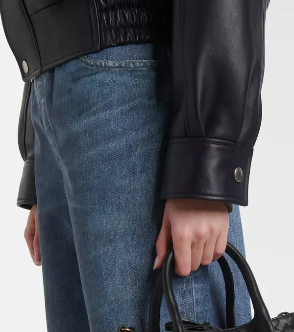 Bottega Veneta Shearling-trimmed Leather Blouson