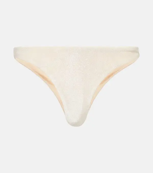 Jade Swim Vera Terry Bikini Bottom - Beige