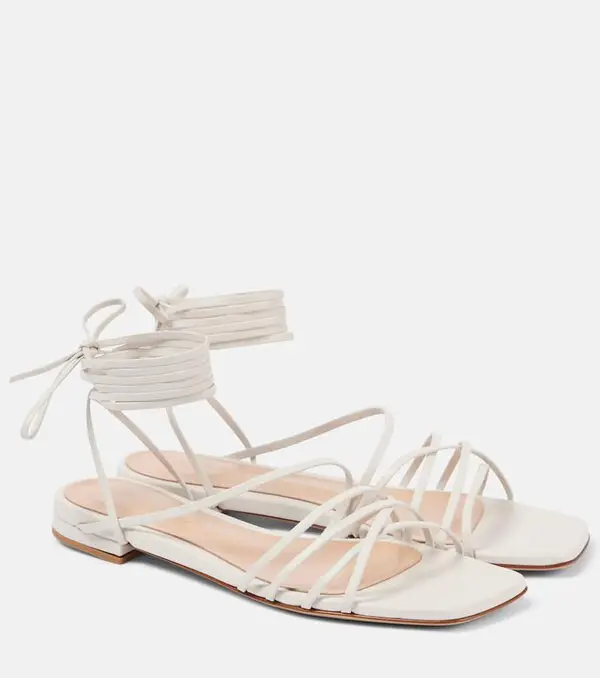 GIANVITO ROSSI Leather Sandals - White
