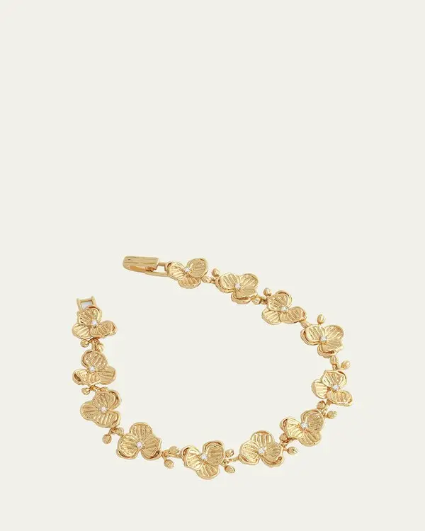 ANABEL ARAM JEWELRY Orchid Link Bracelet - Gold
