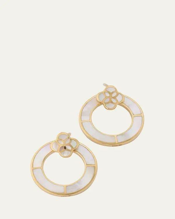 JAN LESLIE Petal Mother-of-pearl Hoop Earrings - Mop