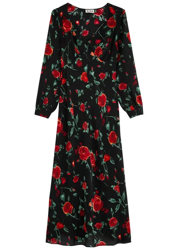 Rixo Mavis Floral-print Silk-chiffon Midi Dress