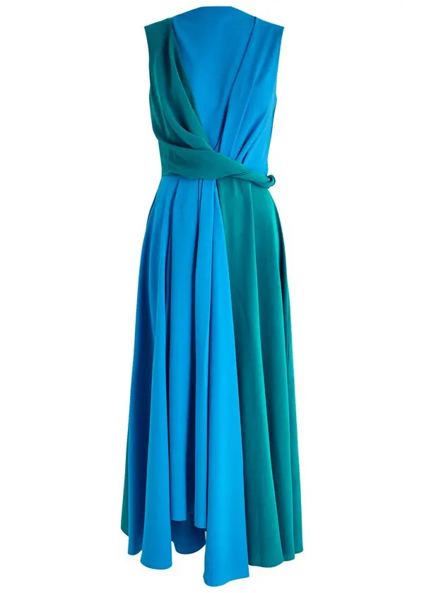 ROKSANDA Parsa Color-blocked Midi Dress