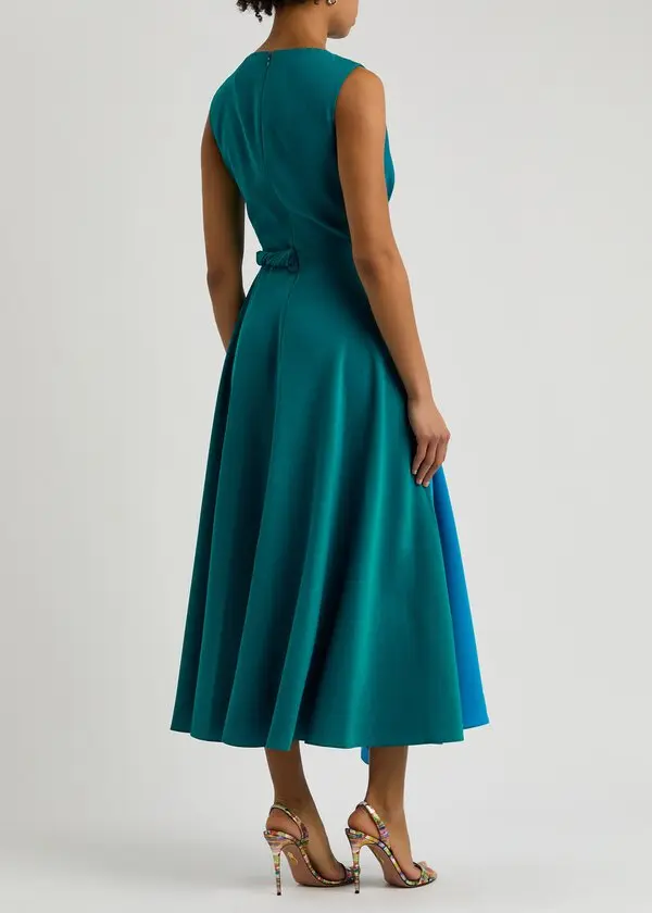 ROKSANDA Parsa Color-blocked Midi Dress