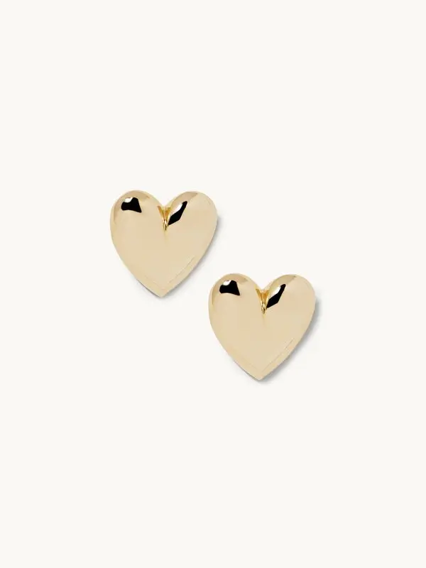 JENNIFER FISHER Small Puffy Heart Stud Earrings - Silver