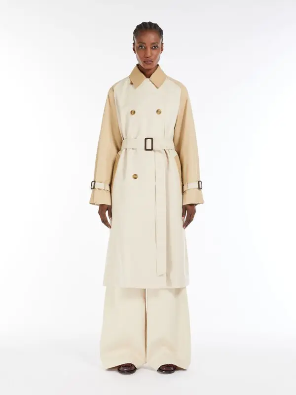 Max Mara Reversible Gabardine Trench Coat - Ice | Editorialist