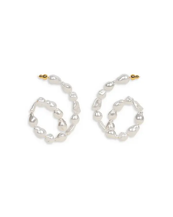 Cult Gaia Imitation Curled Drop Earrings - Pearl