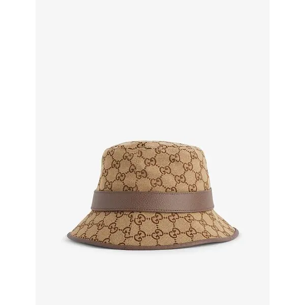 Gucci Monogram Cotton-blend Bucket Hat - Cacao/beige