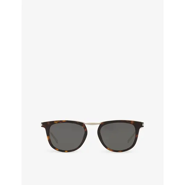 Saint Laurent Ys000620 Sl 753 Round-frame Sunglasses - Brown