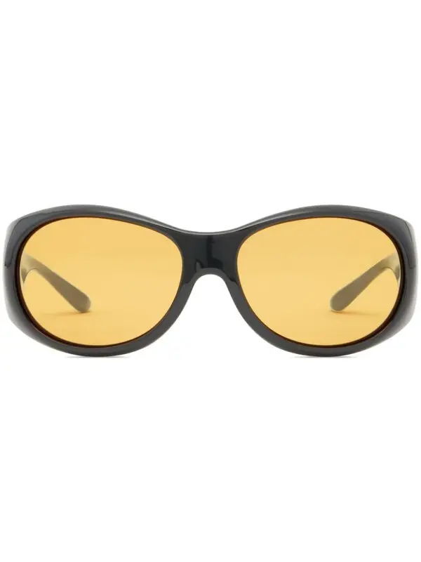 COURREGES Hybrid 01 Round-frame Sunglasses - Black