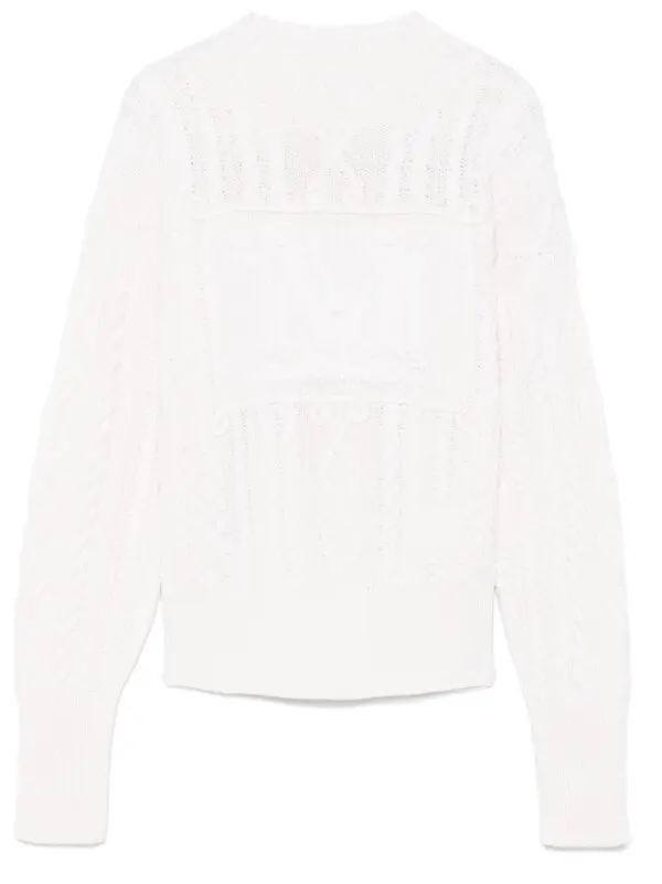 Max Mara Miranda Intarsia-knit Sweater - White