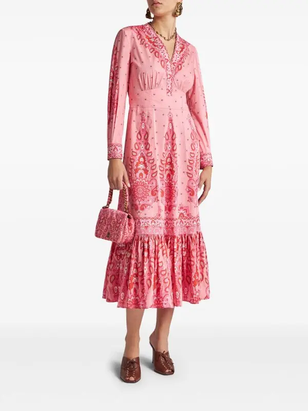 Etro Printed Poplin Midi Dress