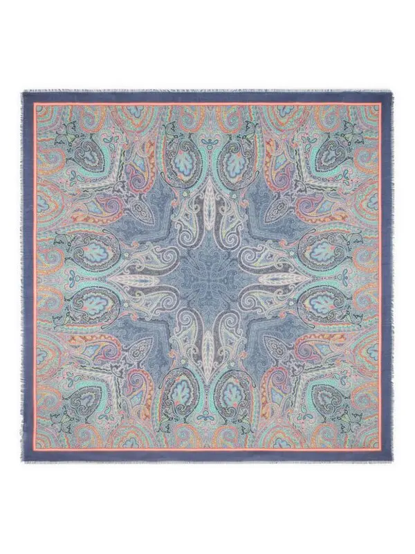 Etro Paisley Scarf - Blue