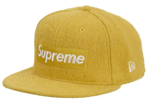 Supreme Mohair Box Logo New Era Cap - Dark Yellow