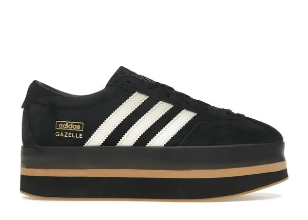 Adidas Gazelle Stack Sneakers - Core Black/cream White/gum