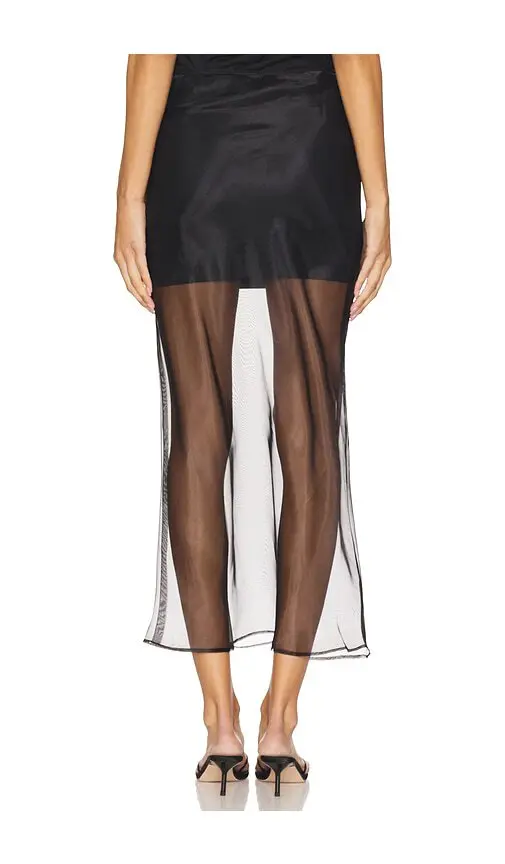 Line & Dot Denman Midi Skirt - Black