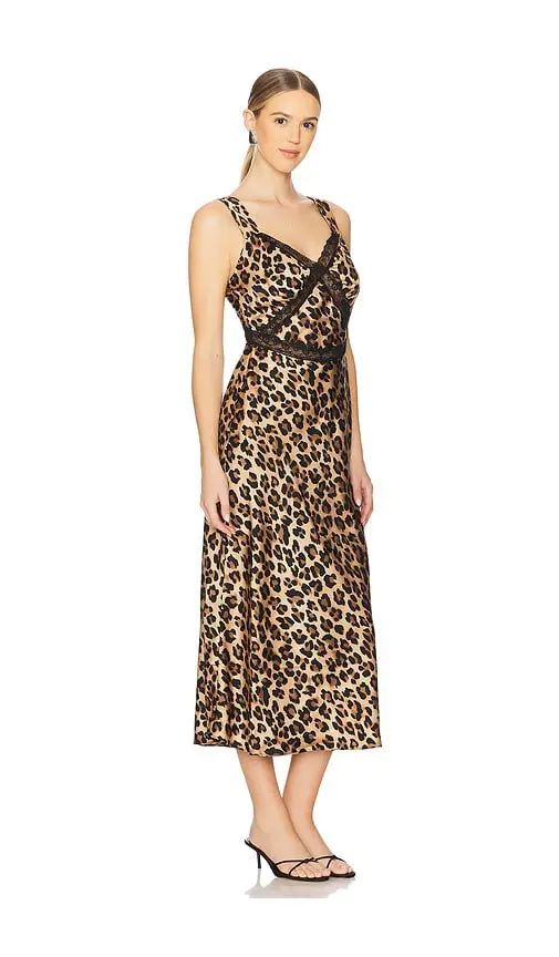 Bardot Emory Satin Slip Dress - Leopard - 72% Off | Editorialist