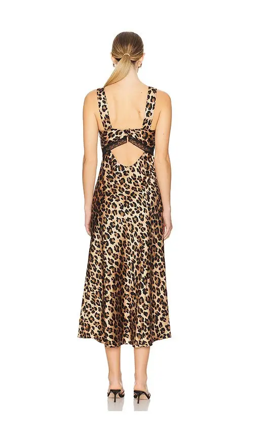 Bardot Emory Satin Slip Dress - Leopard - 72% Off | Editorialist