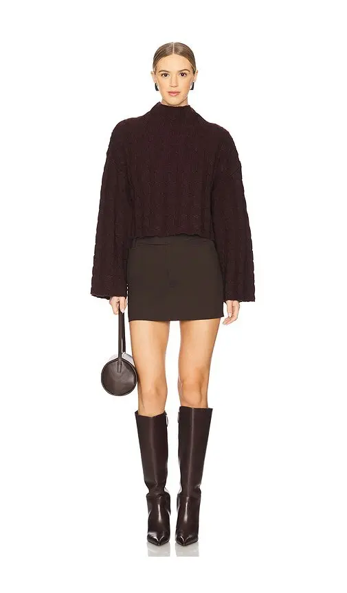 Astr The Label Sloan Cable Knit Sweater